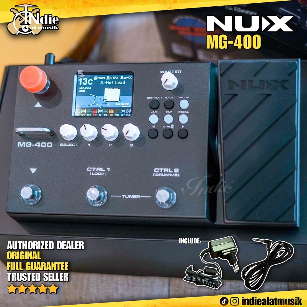 Jual Efek Gitar NUX MG400 MG 400 MG-400 Modeling Guitar And Bass ...