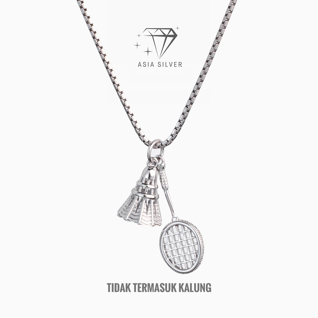 Jual Liontin Bola Shuttlecock Raket Badminton Perak Silver 925 ...