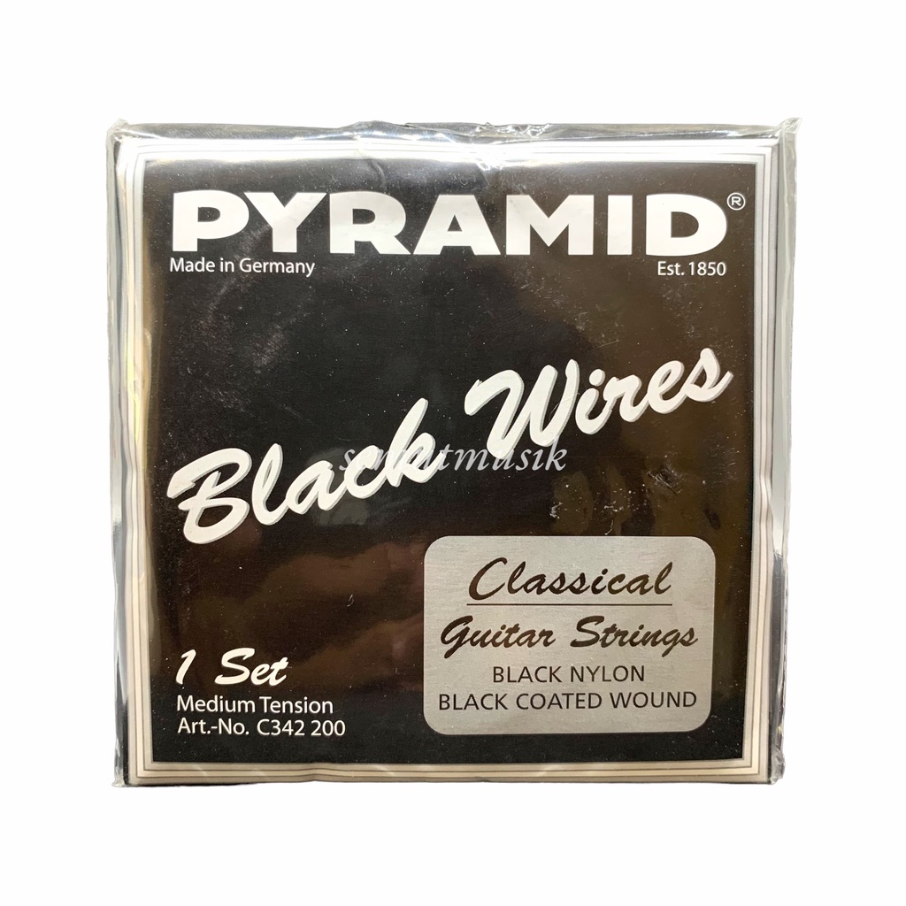 Jual Senar Gitar Klasik Pyramid C342 200 Black Wires Black Nylon ...