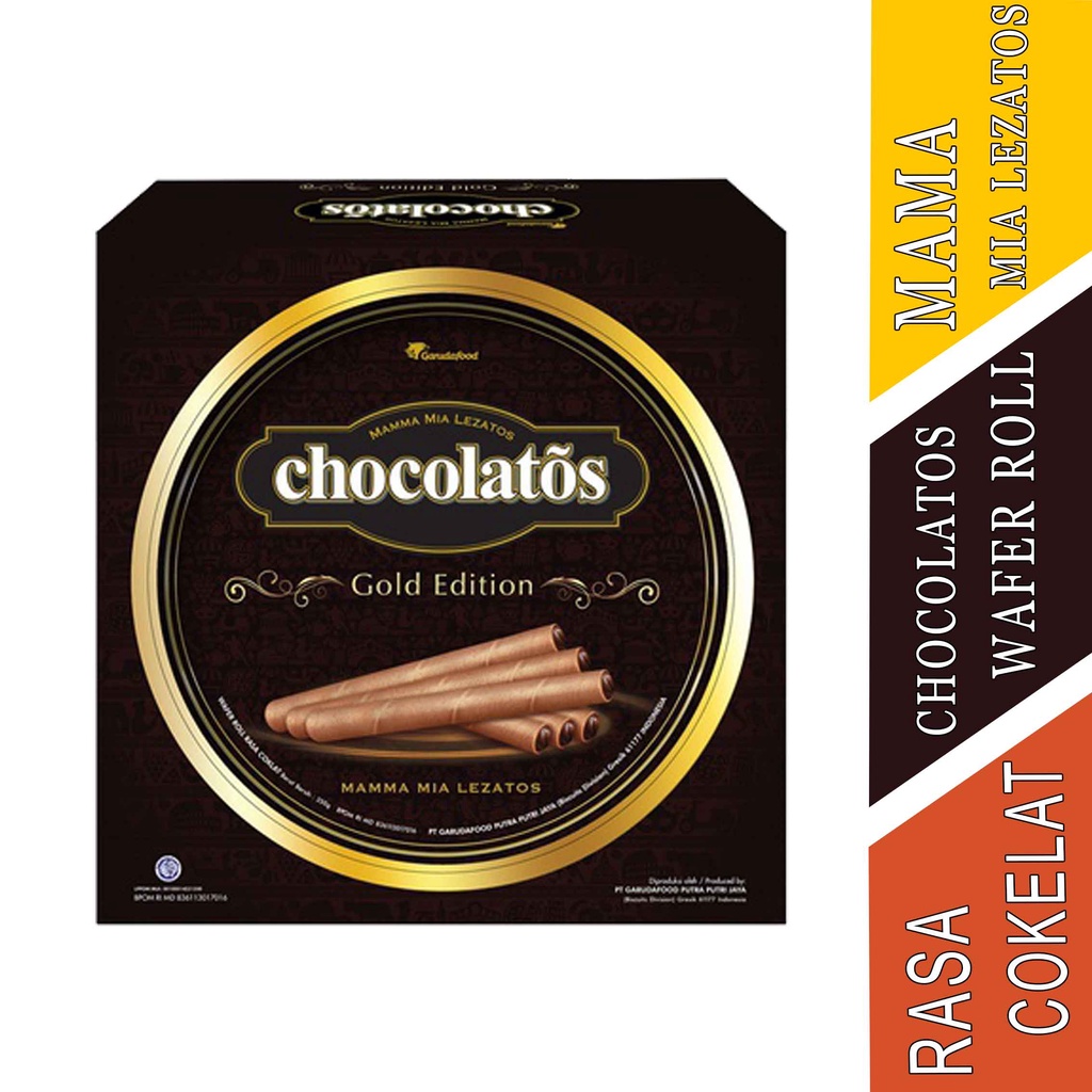 Jual Wafer Roll- Chocolatos- Mama Mia Lezatos- Rasa Cokelat-350g ...