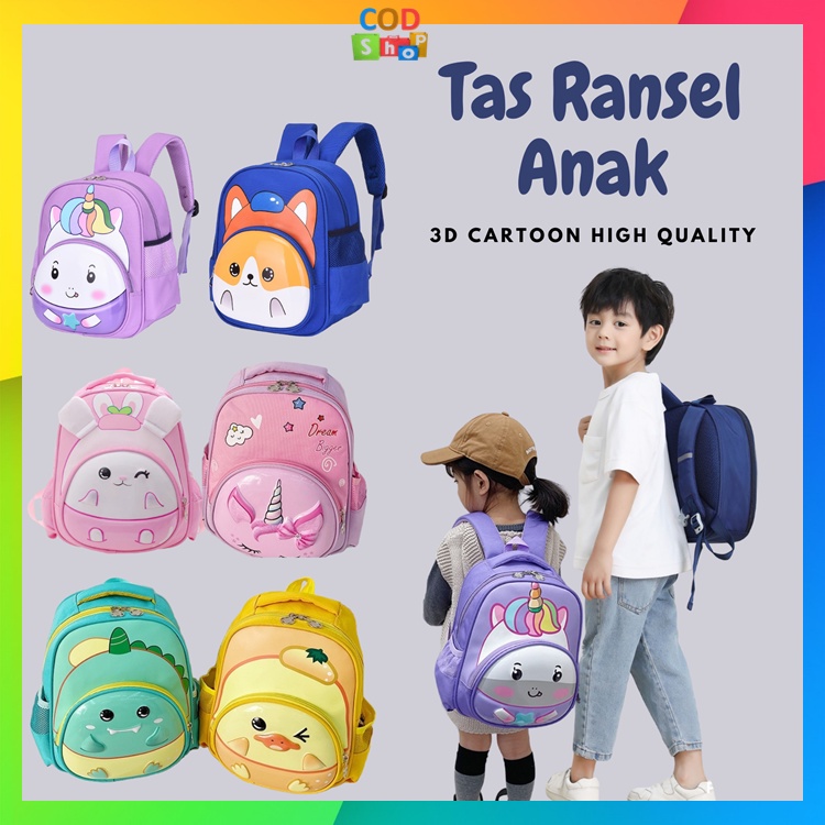 Jual COD - T5720 Tas Ransel 3D Karakter Cartoon 3 Dimensi Kualitas ...