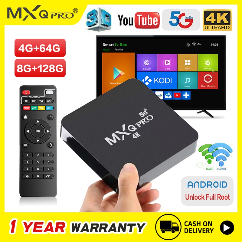 Jual Stb Android TV Box Mxq Pro 4k 5g Unlock Full Root Indihome Android Set Top Smart TV Box Ram ...