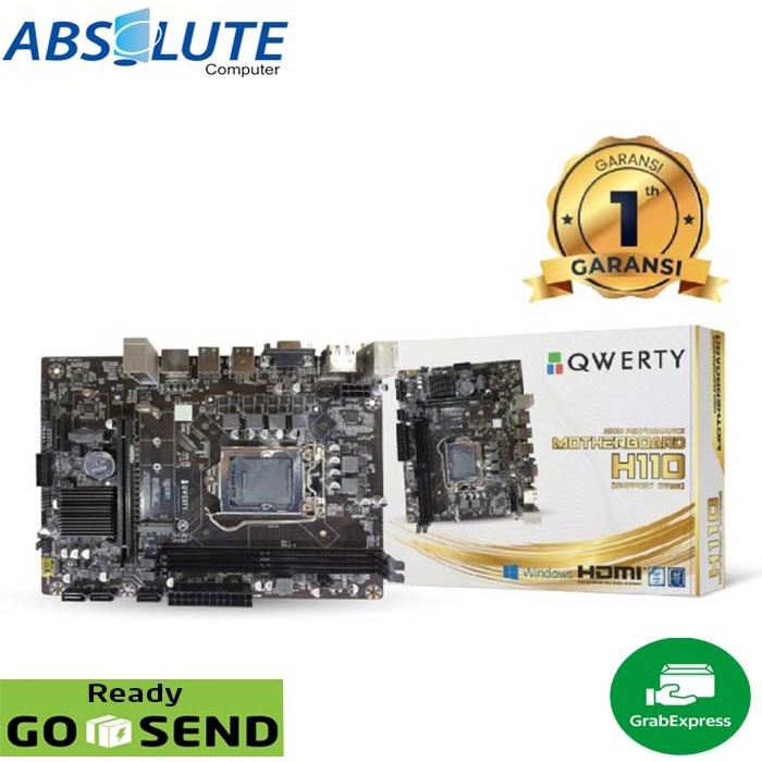 Jual MB Qwerty H110M DDR4 Intel i3 i5 i7 6100 7100 6400 6500 7400 7500 H110 | Shopee Indonesia