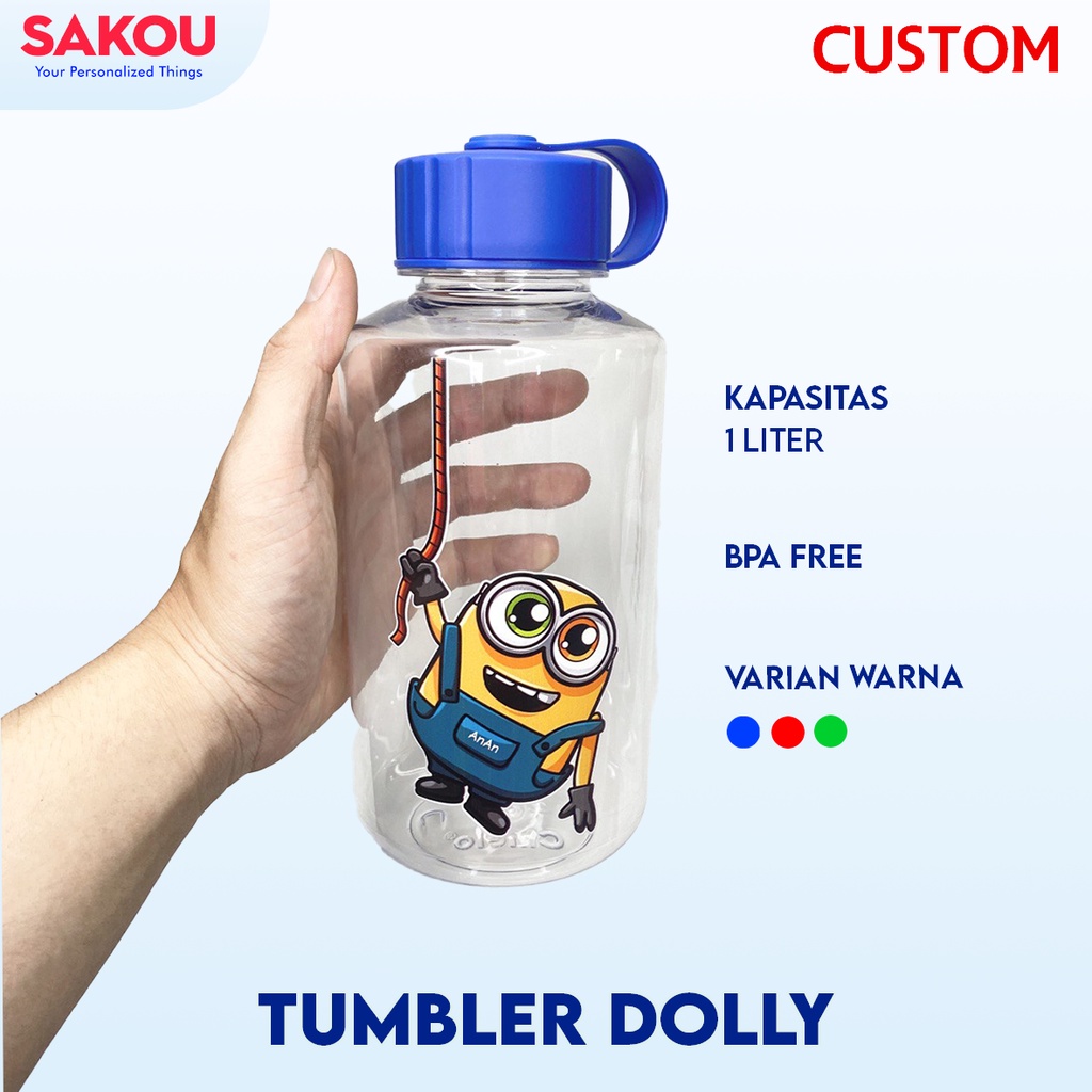 Jual Tumbler Dolly Custom / Botol 1 Liter / Botol Minum Custom | Shopee ...