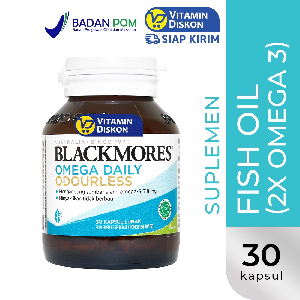 Jual BLACKMORES OMEGA DAILY ODOURLESS BPOM KALBE 30 CAPS | Shopee Indonesia