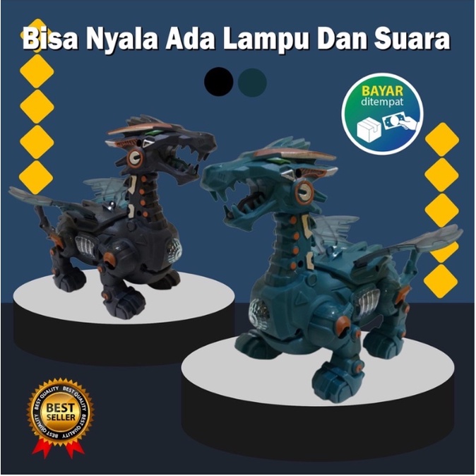 Jual Mainan Dino Naga Bisa Gerak Ada Lampu Dan Suara | Shopee Indonesia
