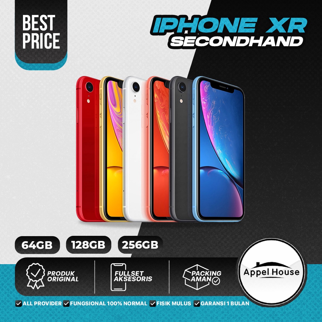 Jual iPhone XR 64GB/128GB/256GB Bekas Original 100% | NORMAL MULUS FULLSET | Shopee Indonesia