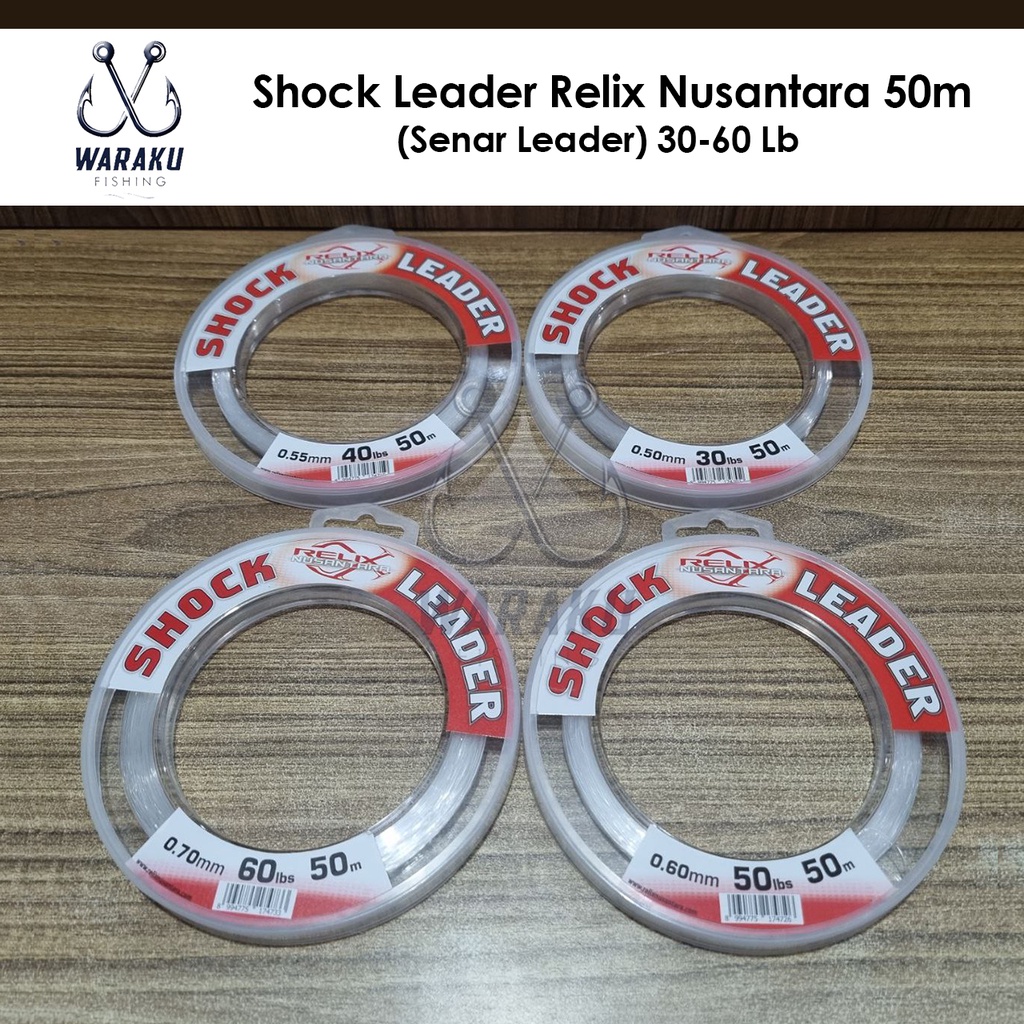 Jual Shock Leader Relix Nusantara 50m (Senar Leader) 30-60Lb | Shopee ...