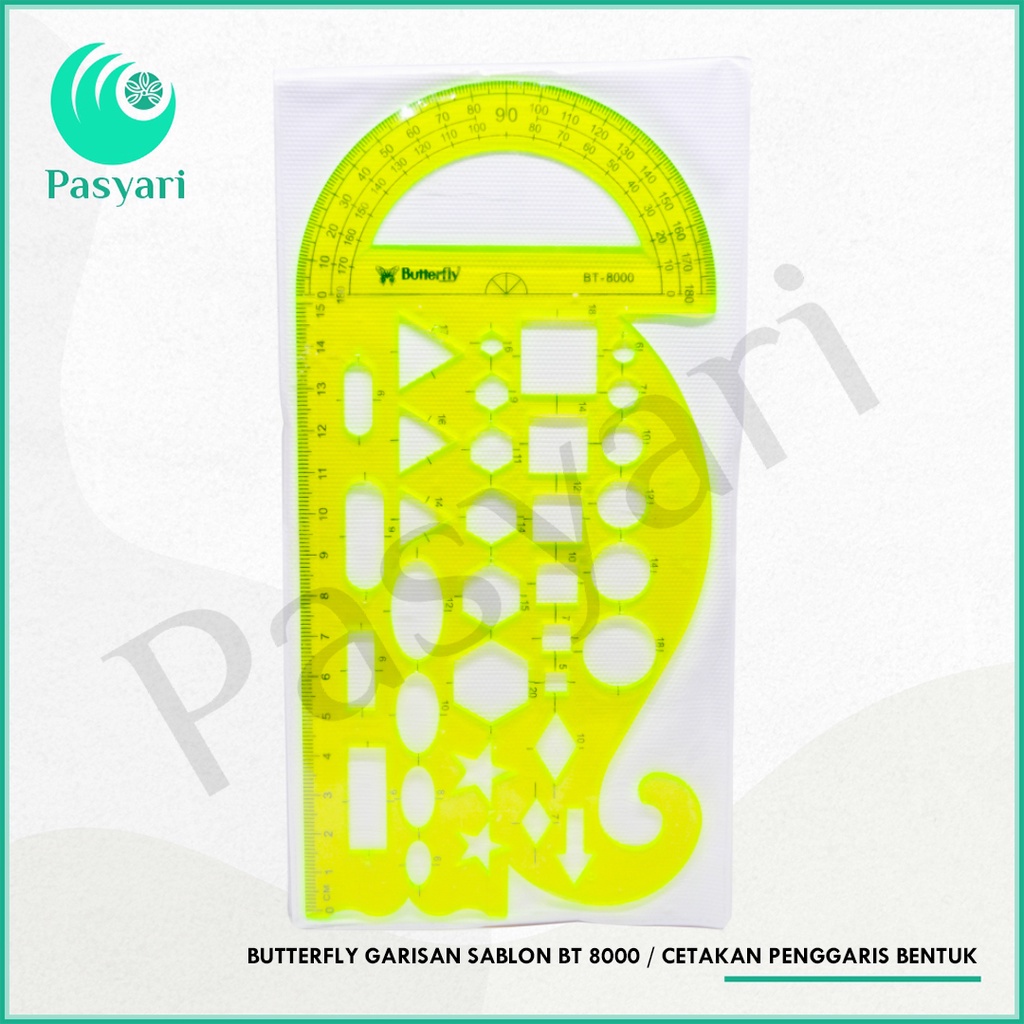 Jual BUTTERFLY Garisan SABLON BT 8000 / Cetakan Penggaris Bentuk ...