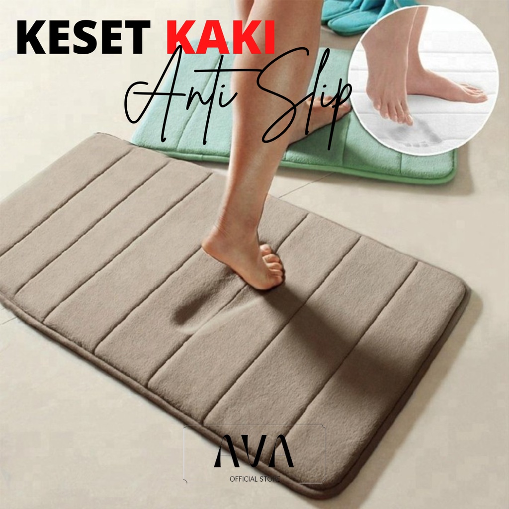 Jual Keset Kaki Anti Slip / Alas Kaki Bahan Memory Foam / Keset Kamar ...