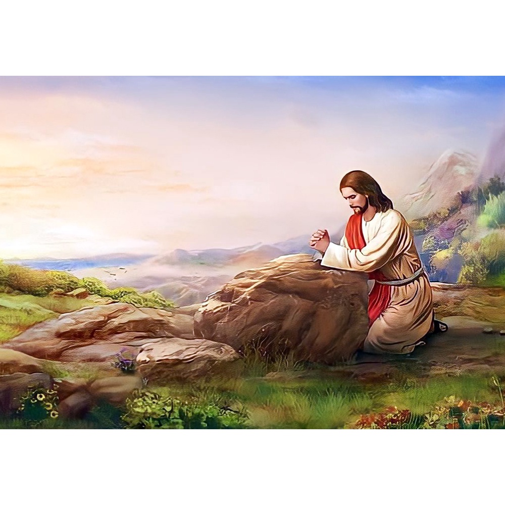 Jual LUKISAN POSTER CETAK YESUS JUMBO XTRA BESAR UKURAN 100X50CM ...