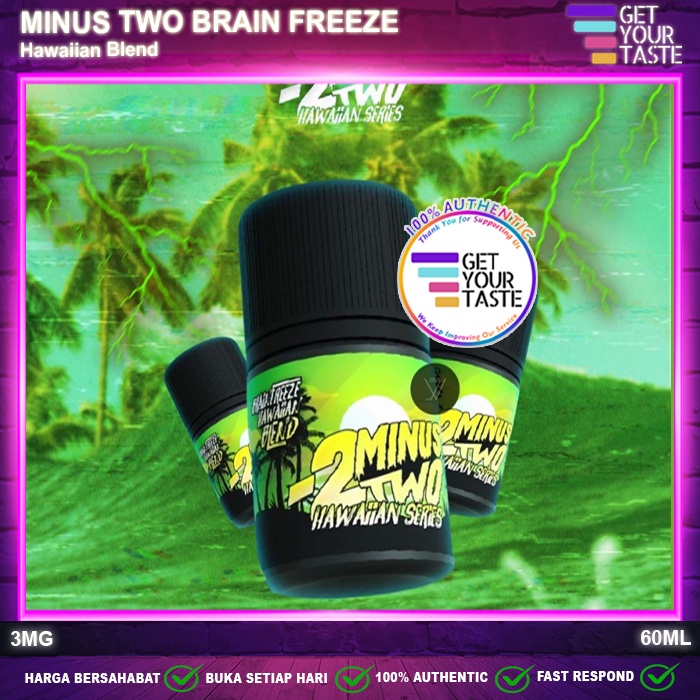 Jual Liquid Minus Two Brain Freeze Hawaiian Blend 60ML by Minus 2 Vape ...