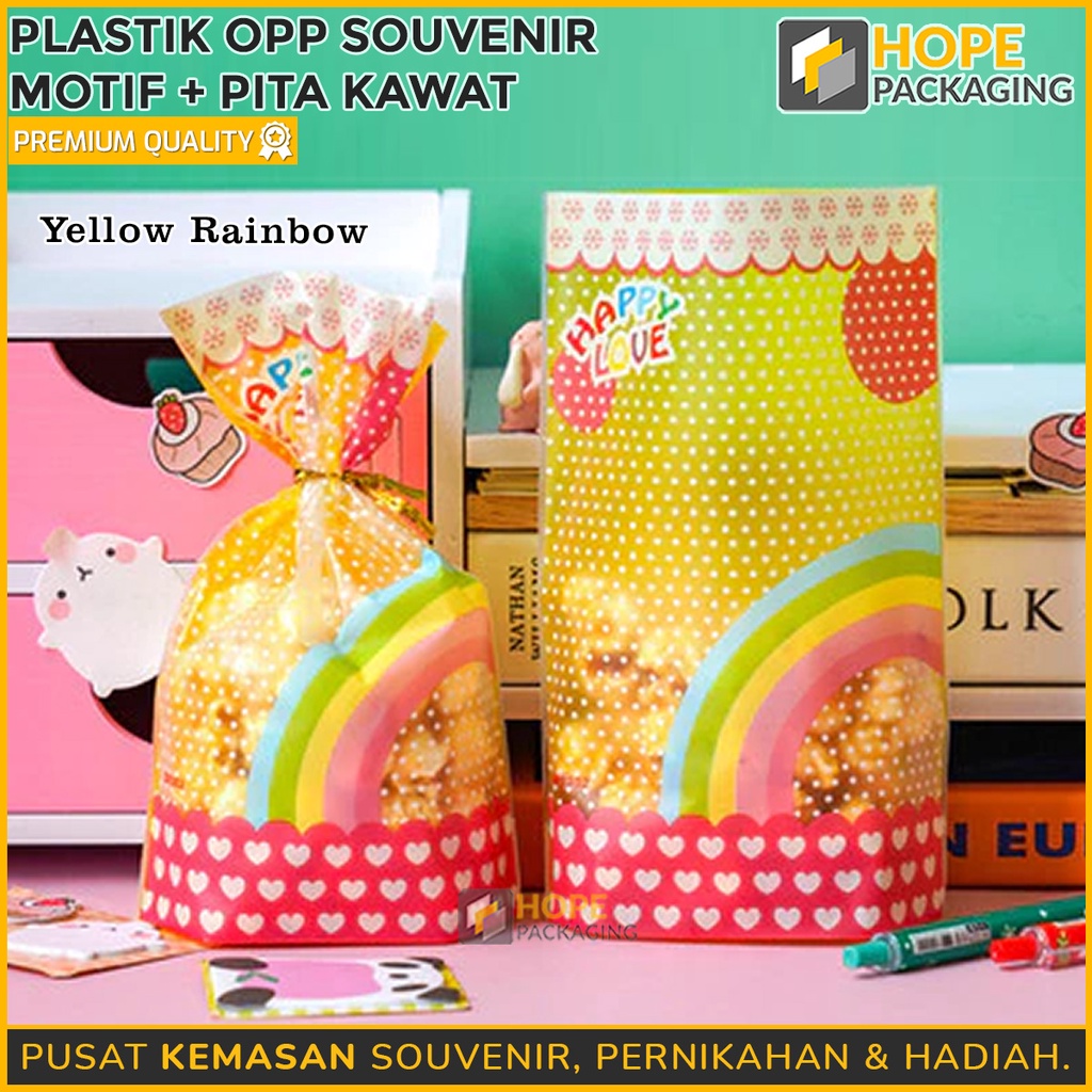 Jual [Harga / 20 Pcs] Kantong Plastik Souvenir Snack Ultah + Pita Kawat ...