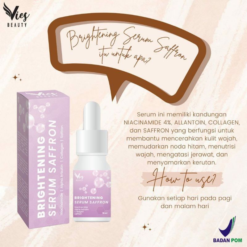 Jual MURAH ! Serum glowing by vies BEAUTY /serum safron kemasan BARU ...