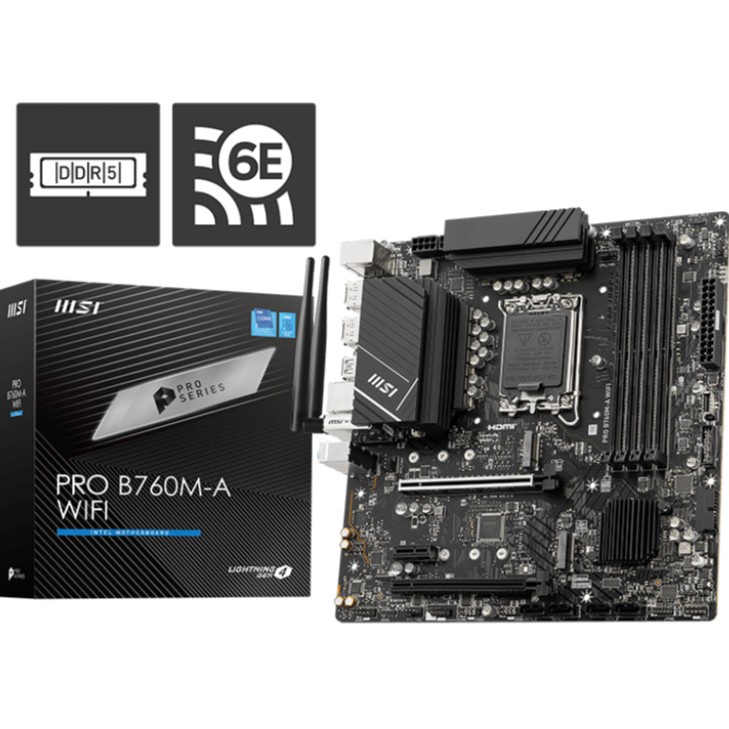 Jual MSI PRO B760M-A WIFI DDR5 INTEL B760 LGA1700 MOTHERBOARD | Shopee ...