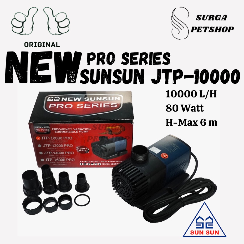 Jual NEW SUNSUN JTP 10000 PRO SERIES POMPA AIR CELUP AKUARUM KOLAM IKAN ...