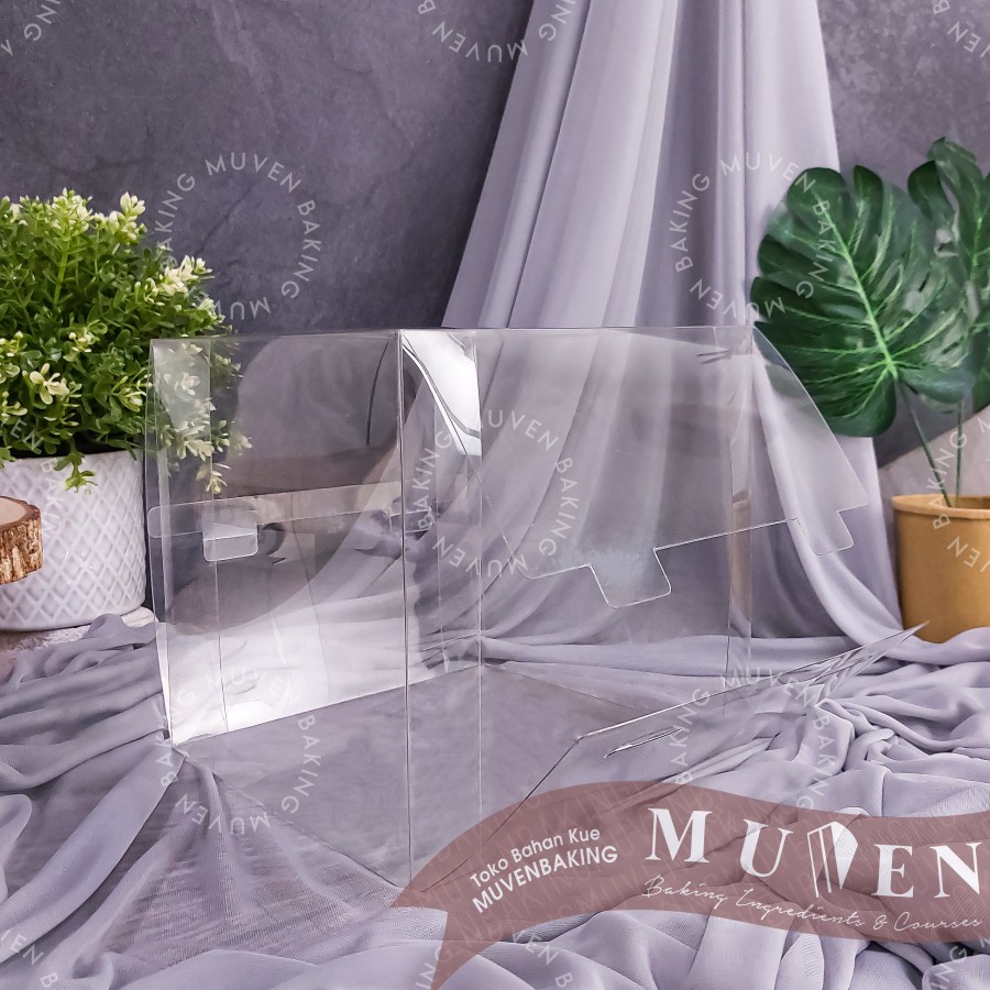 Jual DUS KUE TRANSPARAN / GLASS CAKE BOX MIKA 20 x 20 x 20 CM | Shopee ...