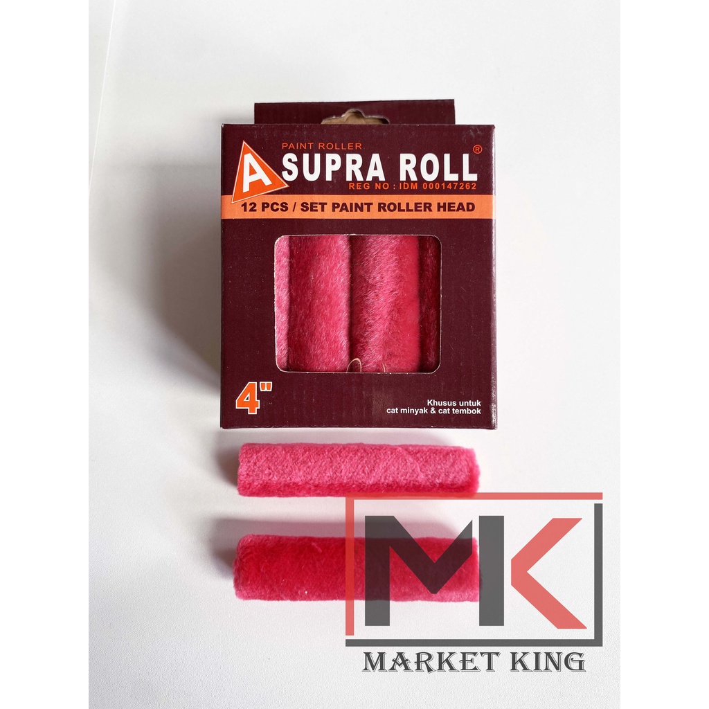Jual Bulu Rol Kapal Supra Roll 4" Inch refill kuas rol kapal | Shopee ...
