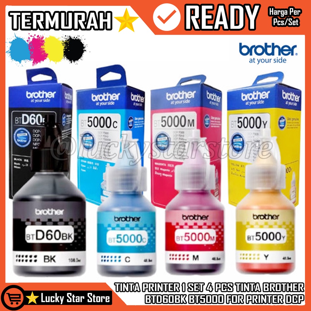 Jual Brother Btd60bk Bt5000 Tinta Refill Ink For Printer Dcp T310 T510w ...