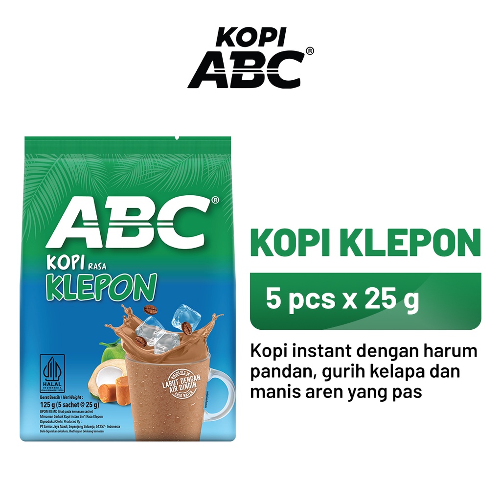 Jual ABC Kopi Klepon 1 Bag (5 x 25 gram) | Shopee Indonesia