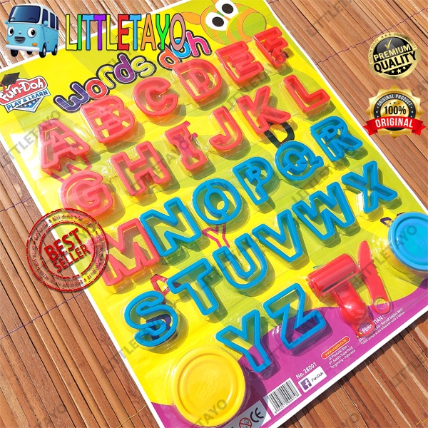 Jual MAINAN EDUKASI ANAK FUNDOH FUN DOH WORDS DOH - HURUF WORD ALPHABET ...
