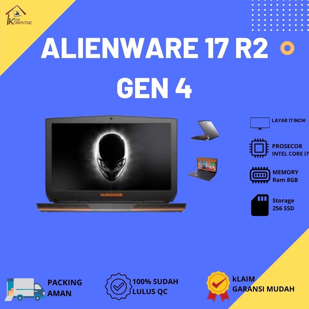 Jual ALLIENWARE 17 R2 INTEL CORE i7 RAM 8 SSD 256 MULUS BEKAS | Shopee ...