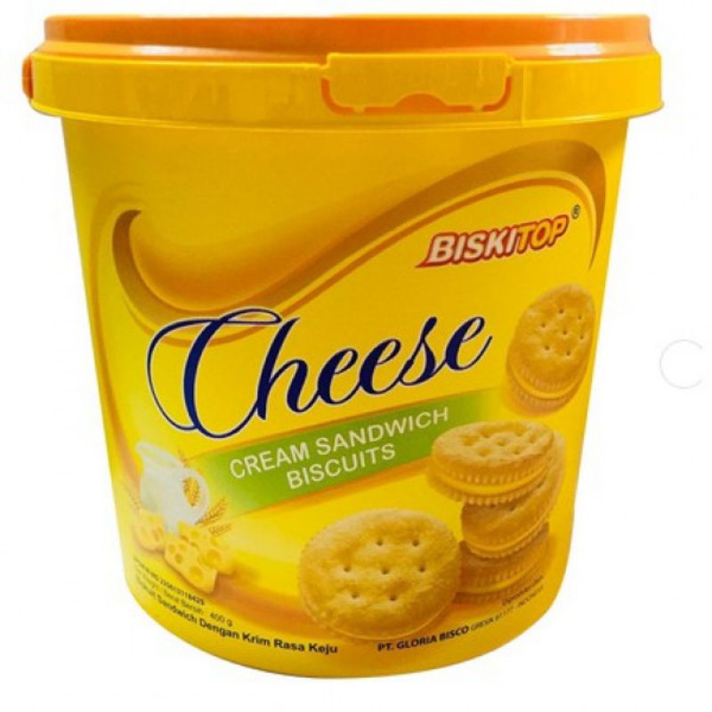 Jual BISKITOP -Biskuit ember bulat rasa cheese 400 gram | Shopee Indonesia