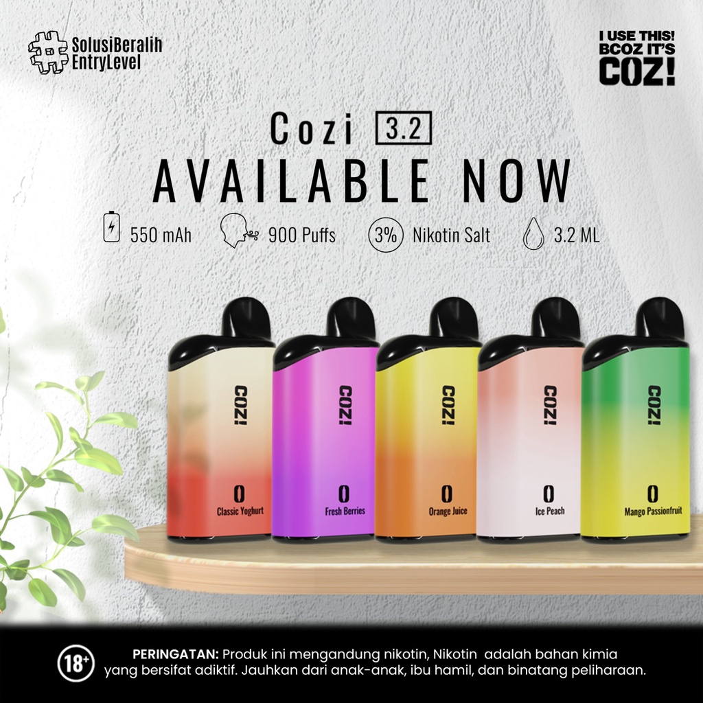 Jual Cozi Pods 3.2 Disposable Pods 30mg 900 Puffs (COZ! OFFICIAL ...