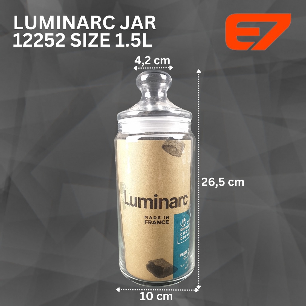 Jual Luminarc Toples Kaca Botol Jar Beling Crystal D10cm T26cm 1500ml ...