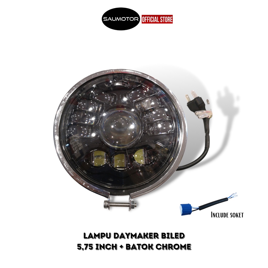 Jual Saumotor Lampu Daymaker Biled 5,75 Inchi Batok Besi Chrome ...