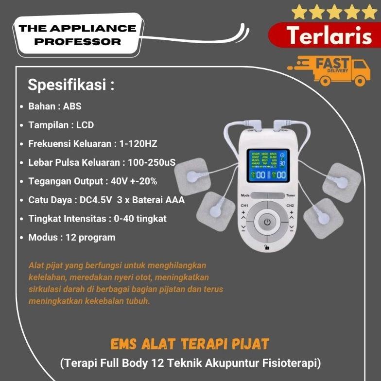 Jual EMS TENS ALAT TERAPI PIJAT MASSAGE TERAPI FULL BODY 12 MODE TEKNIK ...