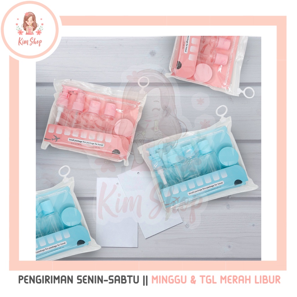 Jual KIM SHOP - Botol Travel Refill Set Toner Sabun Cair Shampoo Wadah ...