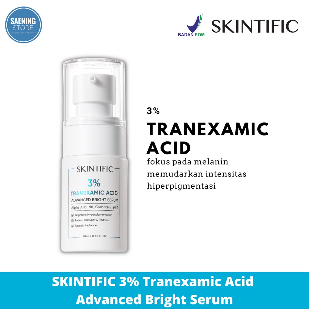 Jual SKINTIFIC 3% Tranexamic Acid Advanced Bright Serum 20 ml | Shopee ...