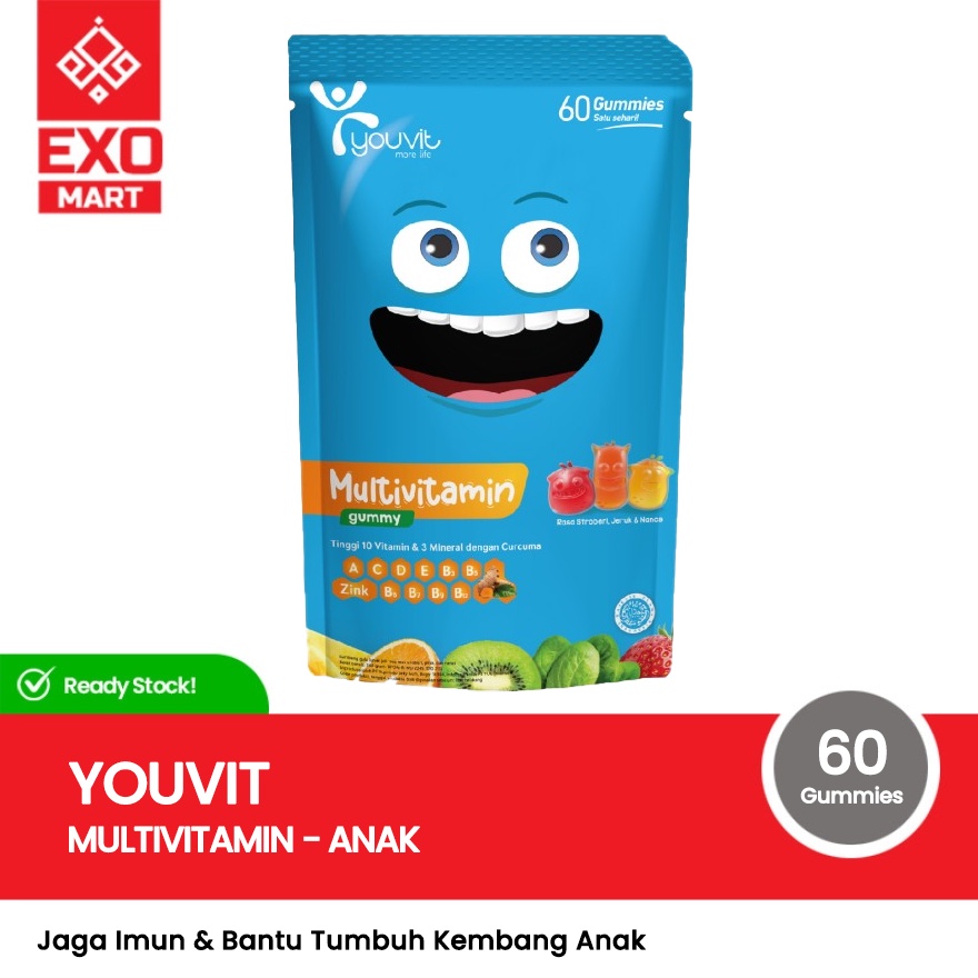 Jual YOUVIT - MULTIVITAMIN Anak Gummy 60 Gummies - Kemasan BESAR ...