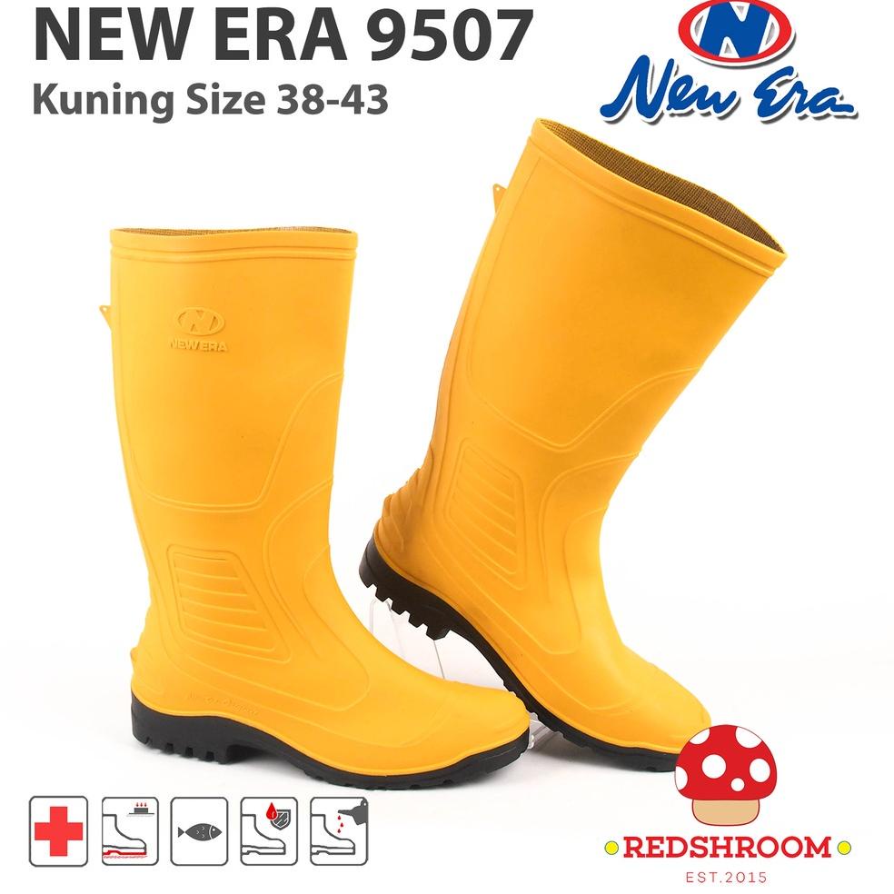 Jual TERBAIK Sepatu Boot Tinggi New Era 9507 Kuning APD Kontruksi ...