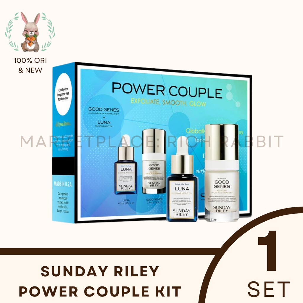 Jual Sunday Riley Power Couple Total Transformation Kit (Good Genes ...