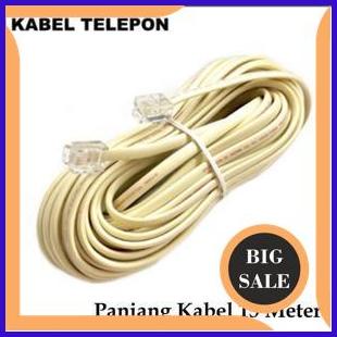 Jual Kabel Line Telepon - Kabel Telphone Jack RJ-11 - 15 METER 1M4R23 ...