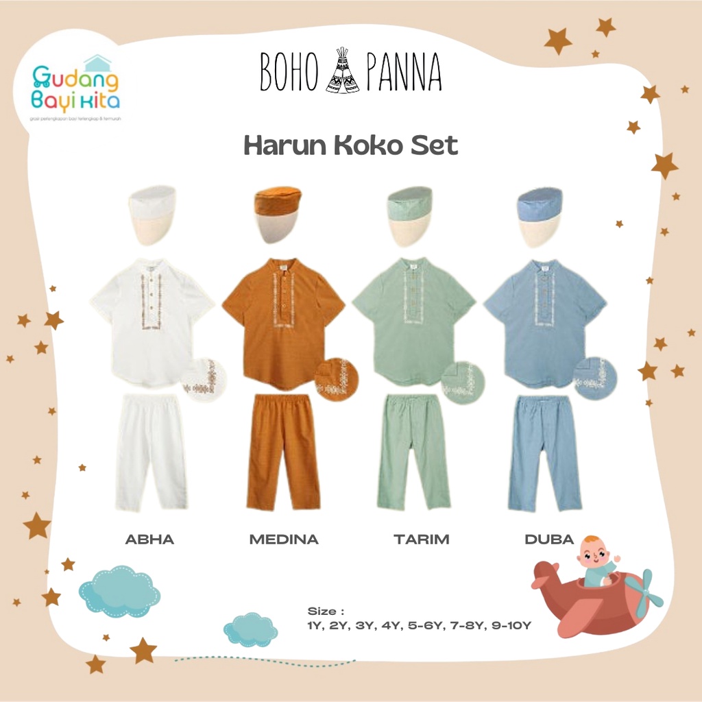 Jual BOHOPANNA RAYA COLLECTION HARUN SET - Baju Koko Lengan Pendek - Setelan Baju koko Anak ...