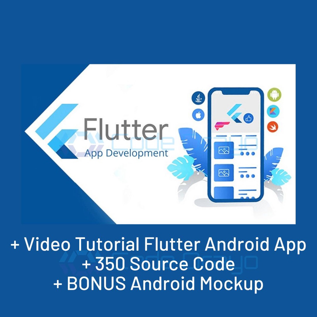 Jual Video Tutorial Flutter Android App + 350 Source Code | Shopee ...