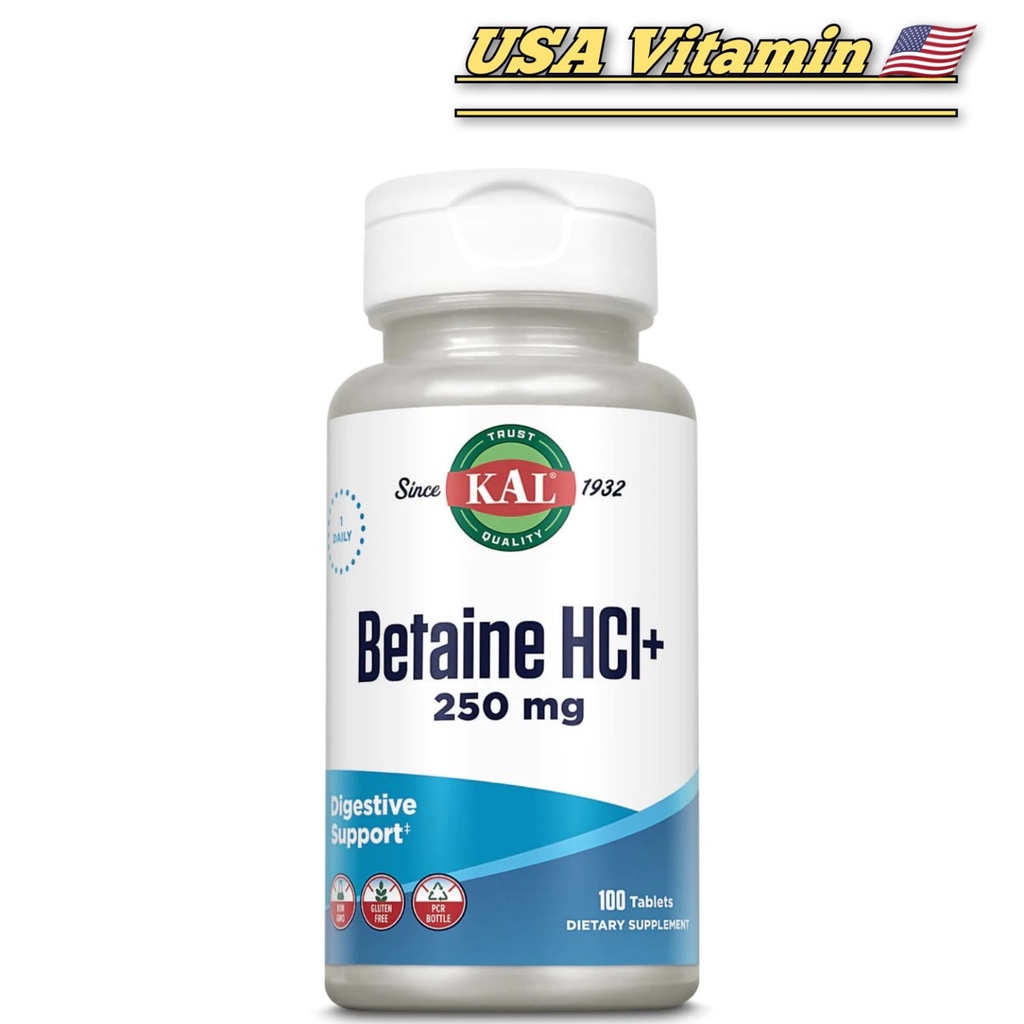 Jual KAL Betaine HCl+ 250 mg 100 Tablets | Shopee Indonesia