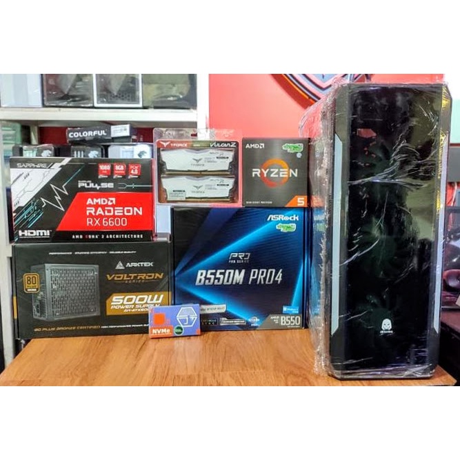 Jual PC Gaming Komputer Rakitan PRO Ryzen 5 5600 RX 6600 - DA GAMING N23 | Shopee Indonesia