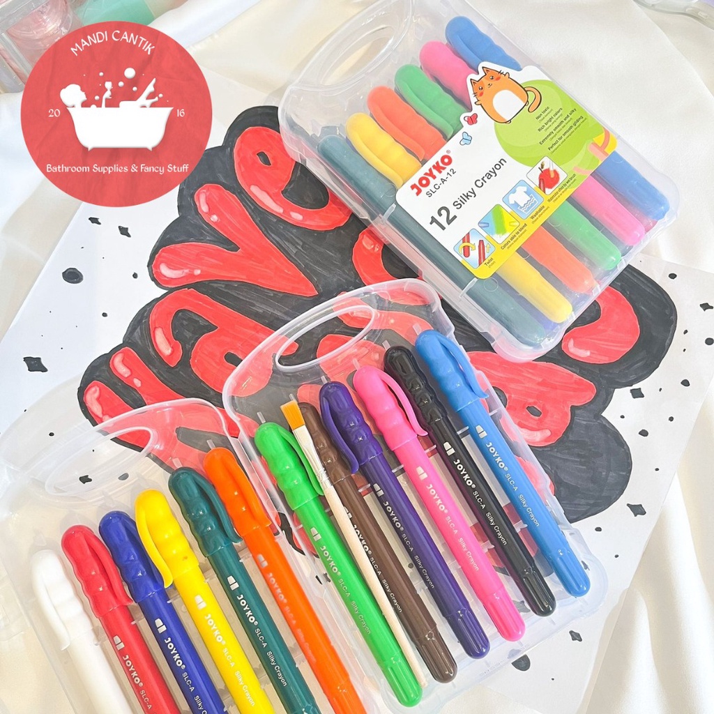 Jual Joyko Silky Crayon krayon halus Joyko SLC-A Warna Colors alat ...