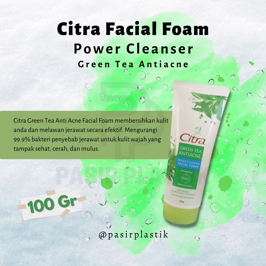 Jual CITRA FACIAL FOAM GREEN TEA 100G || CITRA FF GREEN TEA 100G | Shopee Indonesia