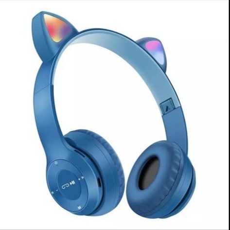 Jual HEADPHONE BLUETOOTH MODEL TELINGA KUCING LED WIRELESS STEREO BASS ...
