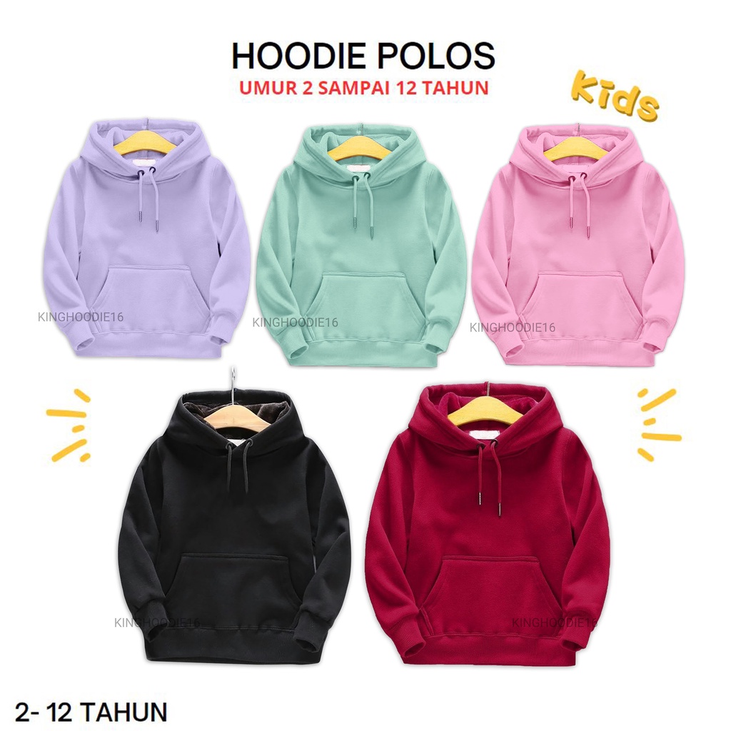 Jual Jaket Hoodie Anak Polos Laki Laki Perempuan/Sweater kado suiter ...