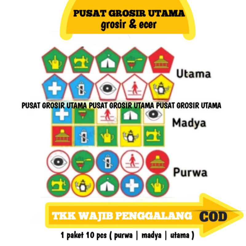 Jual Tkk wajib penggalang purwa madya utama (1 Paket 10tkk) | Shopee Indonesia