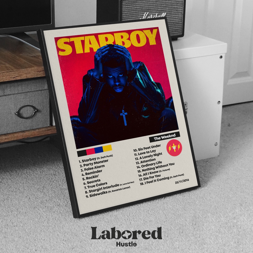 Jual Poster The Weeknd STARBOY + Frame (Ukuran A4 / A3) | Shopee Indonesia