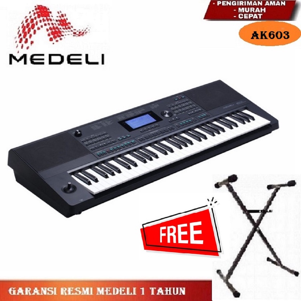Jual Keyboard Piano Medeli AK603 Free Stand / Original | Shopee Indonesia
