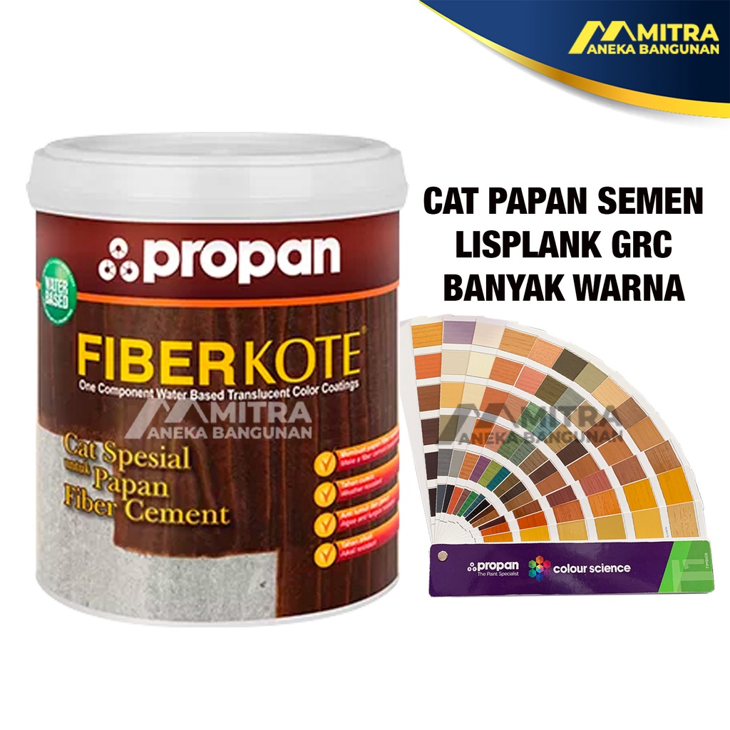 Jual PROPAN FIBERKOTE CAT PAPAN SEMEN WARNA KAYU 1 KG / CAT CONWOOD ...