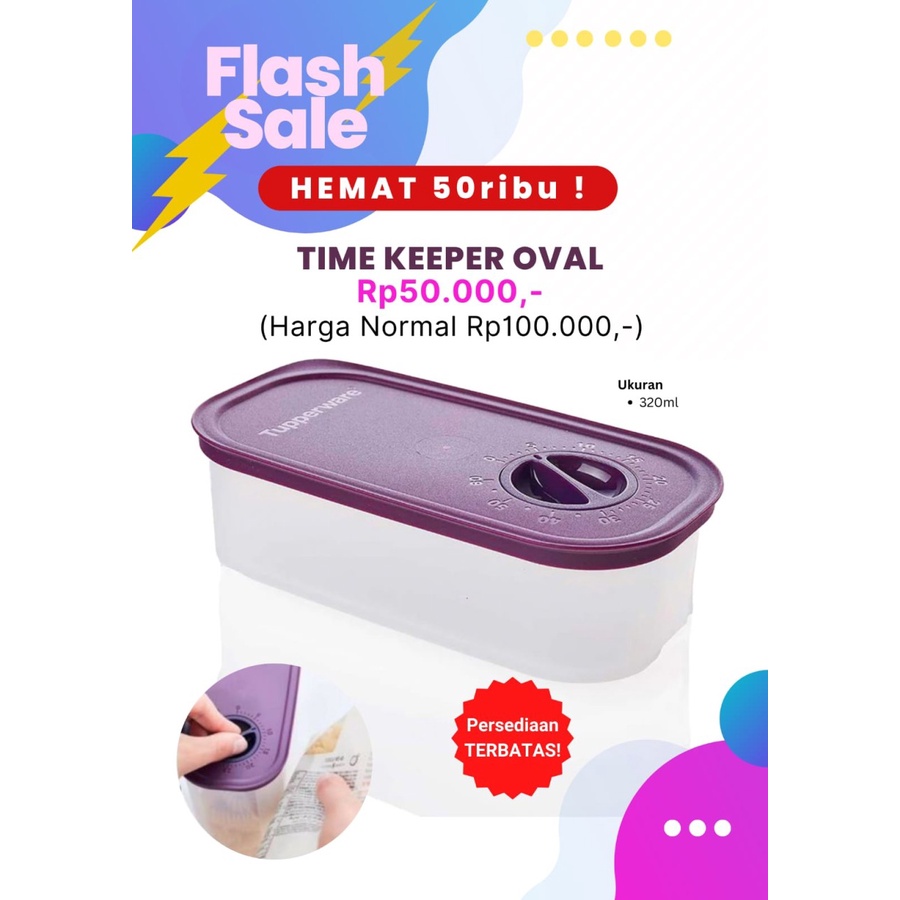 Jual TUPPERWARE TIME KEEPER OVAL - DENGAN FITUR PETUNJUK WAKTU | Shopee ...